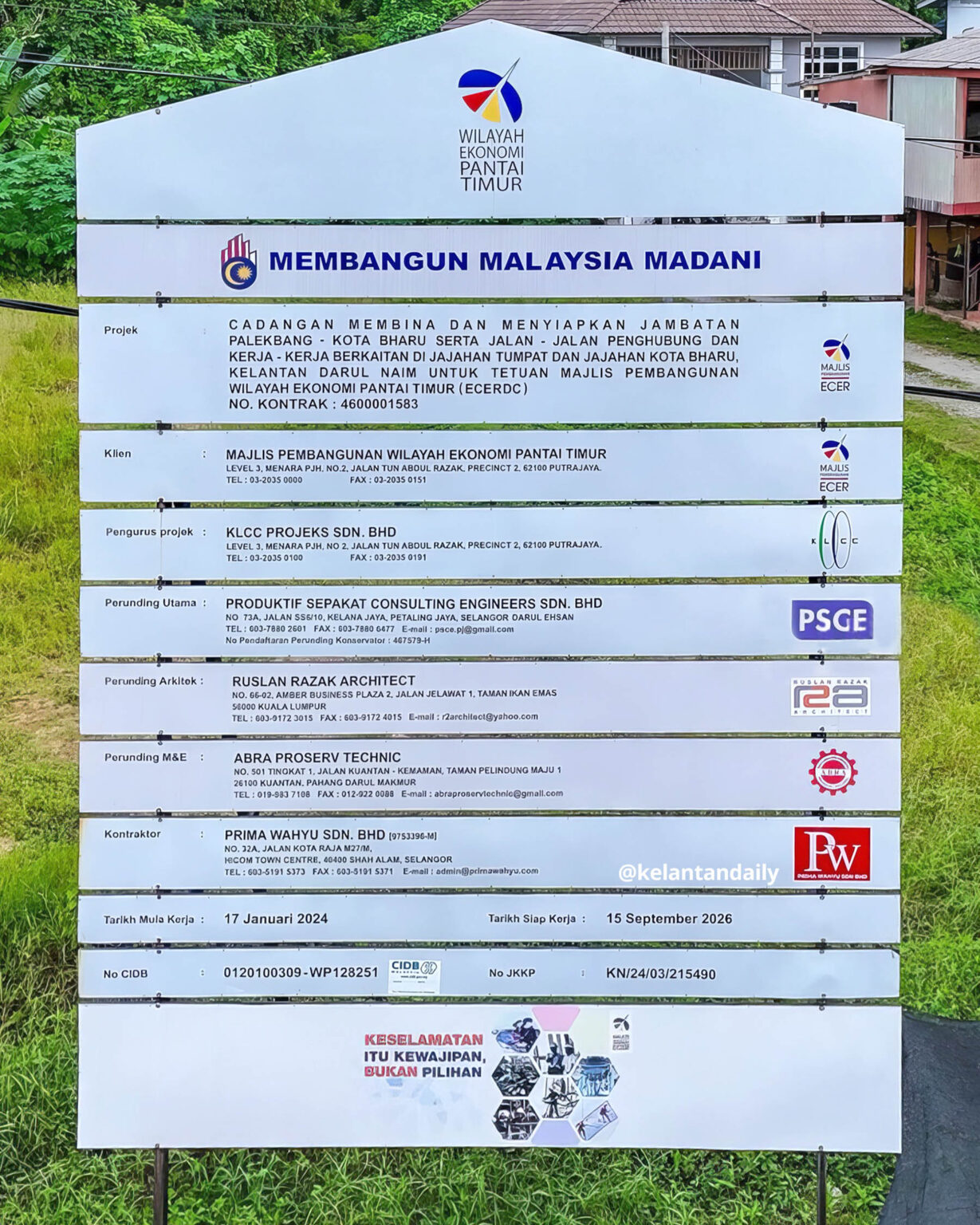 Pembinaan Jambatan Palekbang giat berjalan, dijangka siap 2026