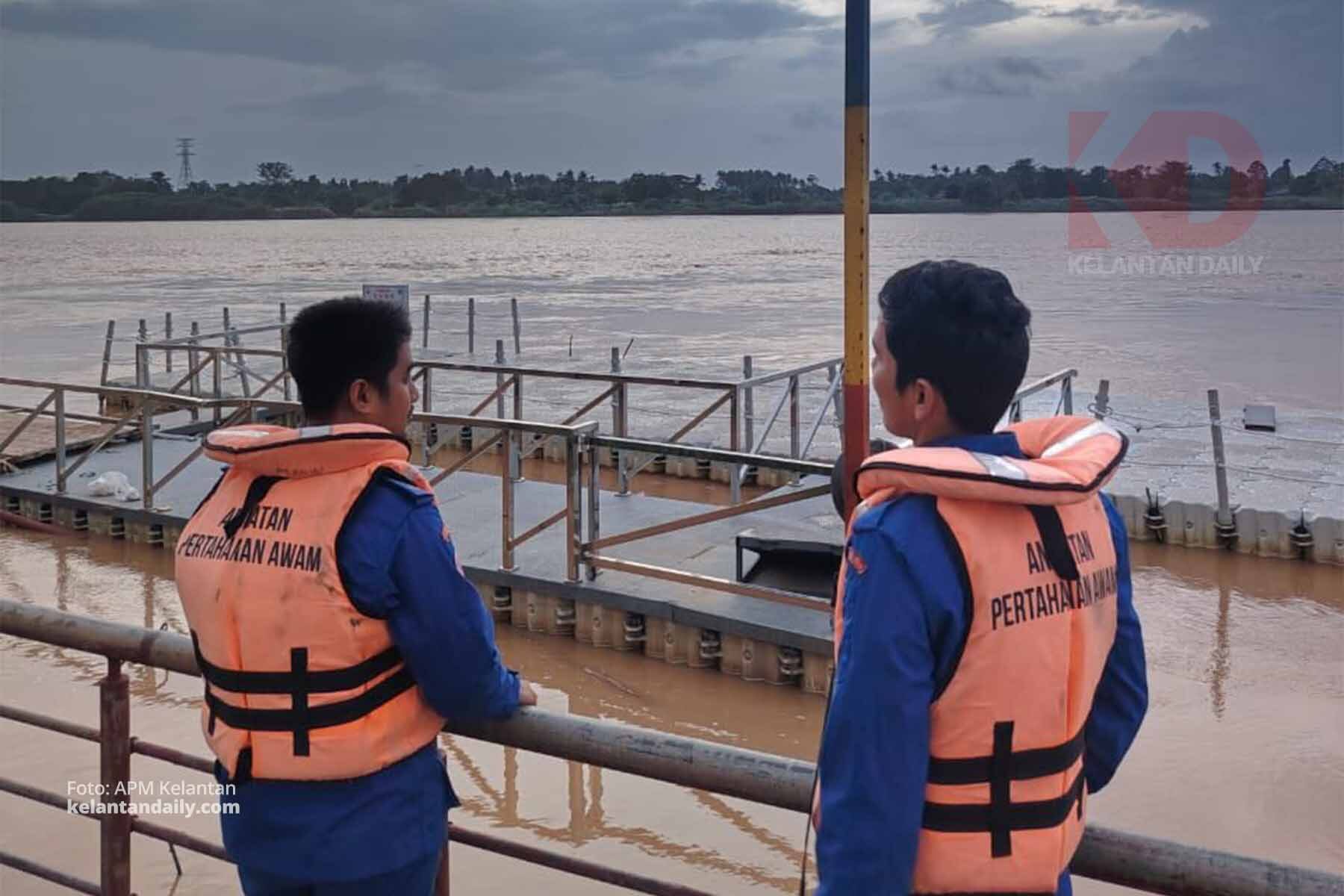 Paras air 10 sungai utama Kelantan meningkat susulan hujan lebat