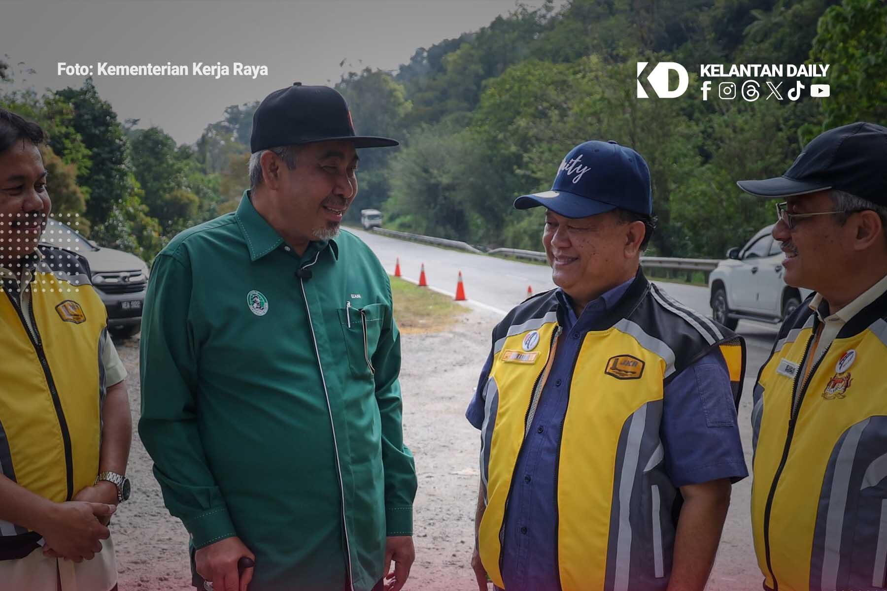 Menteri Kerja Raya Tinjau Naik Taraf Lebuhraya Timur–Barat Di Jeli